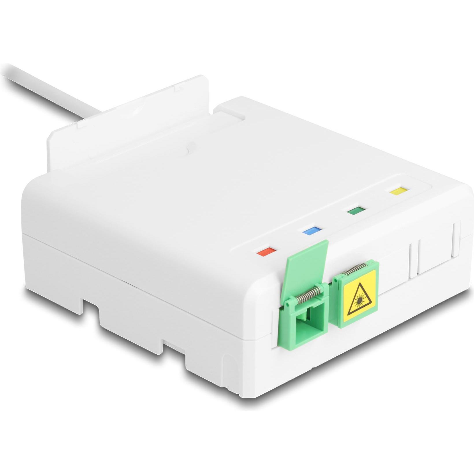 Delock Fibre optic junction box 2 x SC/APC simplex with installation ...