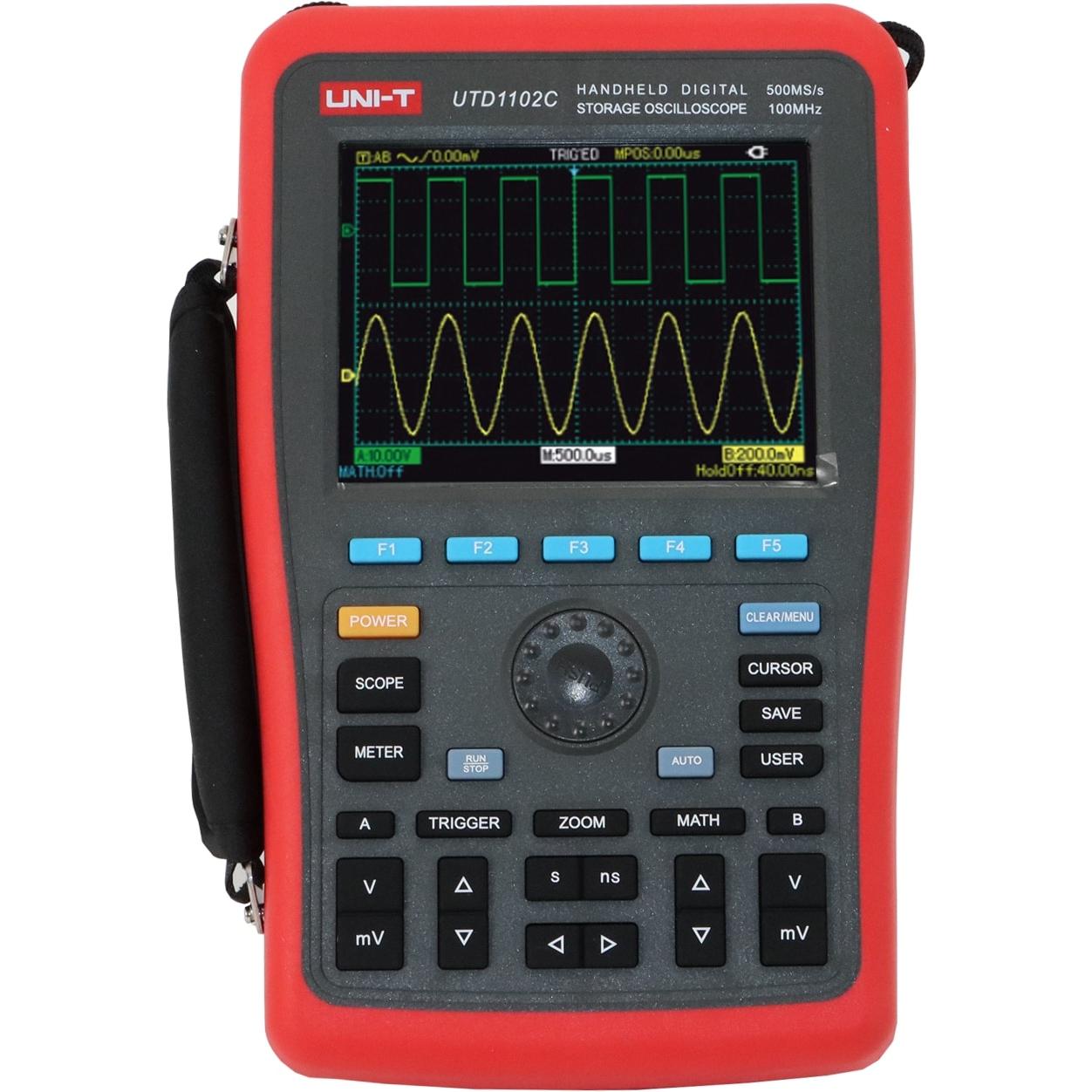 Uni-T Handheld-Oszilloskop, UTD1102C, 100 MHz, 2 Kanal, 500 MSa/s - Digitec