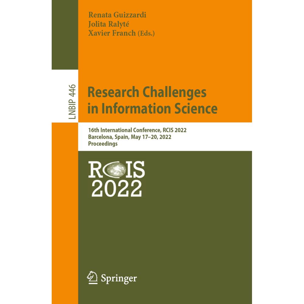 Springer Research Challenges in Information Science - Galaxus