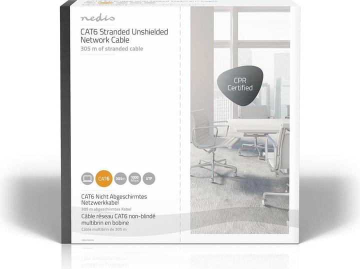 Nedis Network Cable Rolls CAT6 Stranded U/UTP Copper 305.0 m Indoor ...
