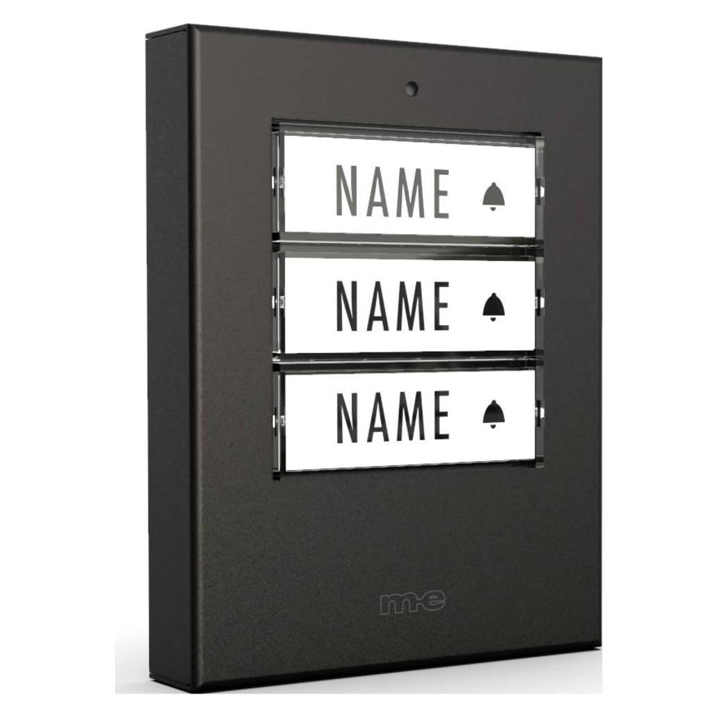 M-E Stainless steel bell push with automatic lighting for 3-family ...