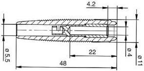 Hirschmann INSULATED FLEXIBLE COUPLING FOR 4mm PLUG / GREEN (KUN 30 ...