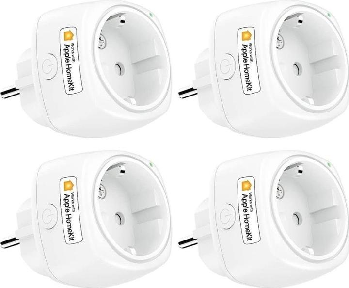 Meross Connected mini socket outlet (type F)Set of 4 WiFi socket ...