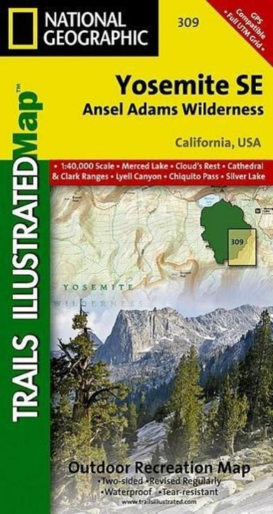 National Geographic Yosemite Se: Ansel Adams Wilderness Map - Galaxus