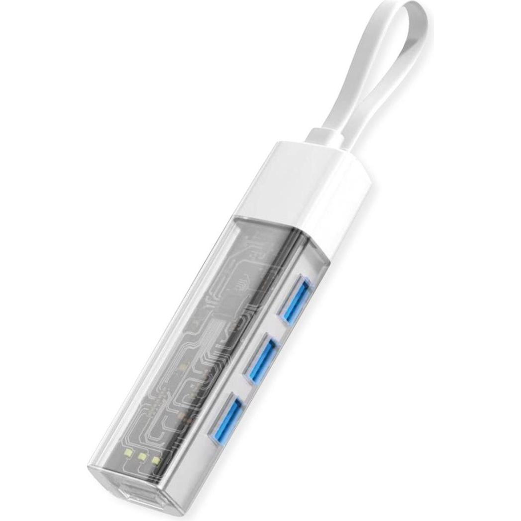 Roline Mobiler USB 3.2 Gen 1 Hub, 4fach, Typ A+C Anschlusskabel - Digitec